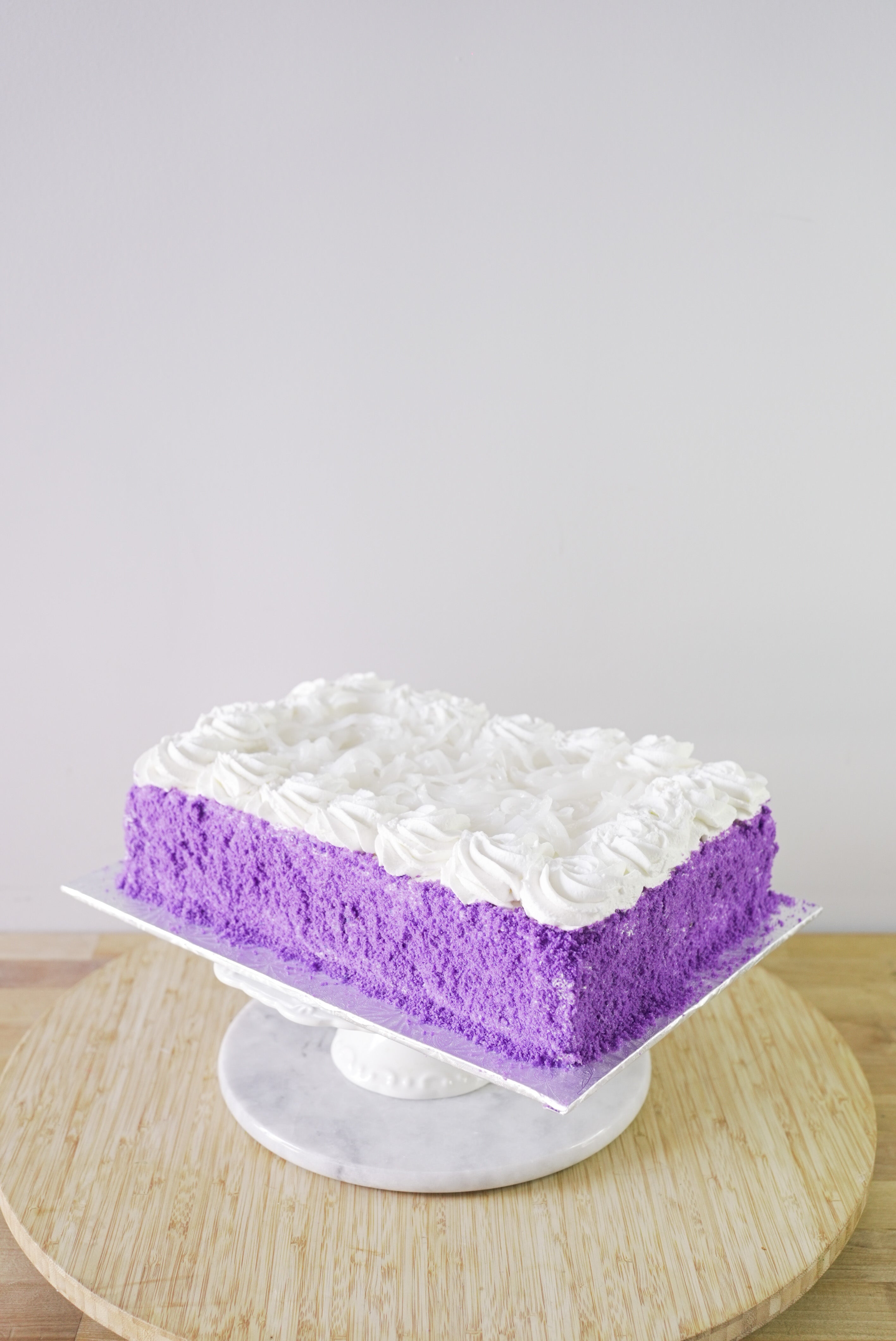 Ube Macapuno Quarter Slab Cake – The Purple Bakeshop