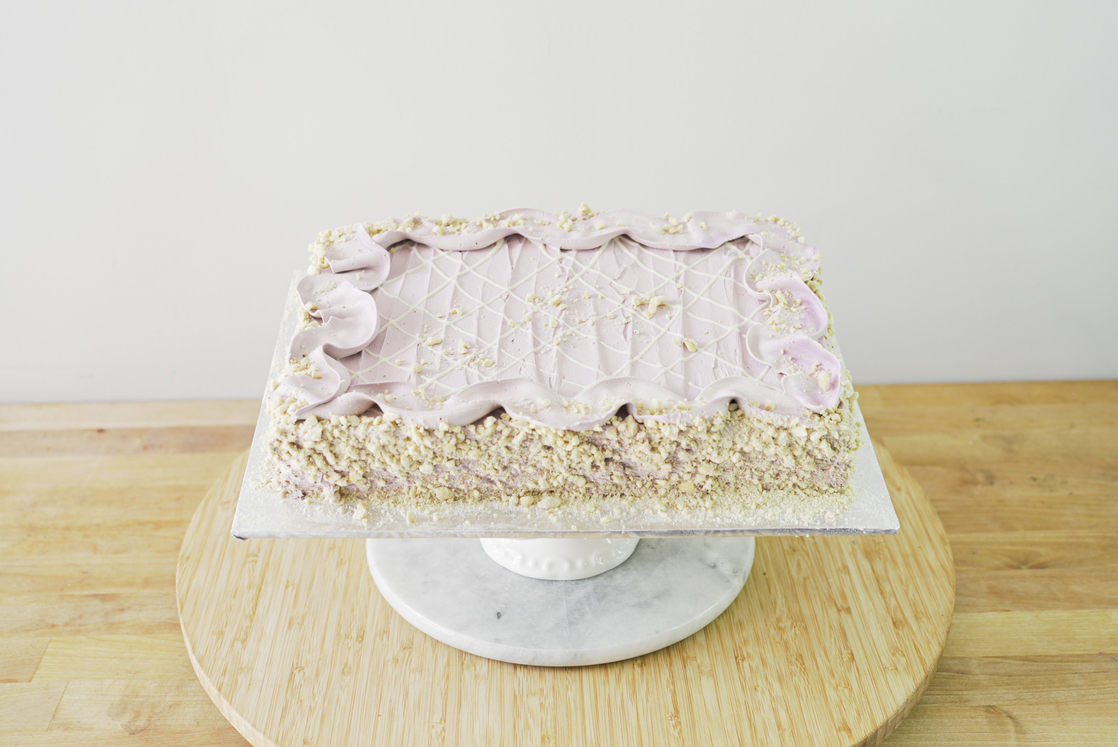 Ube Sans Rival Quarter Slab Cake – The Purple Bakeshop